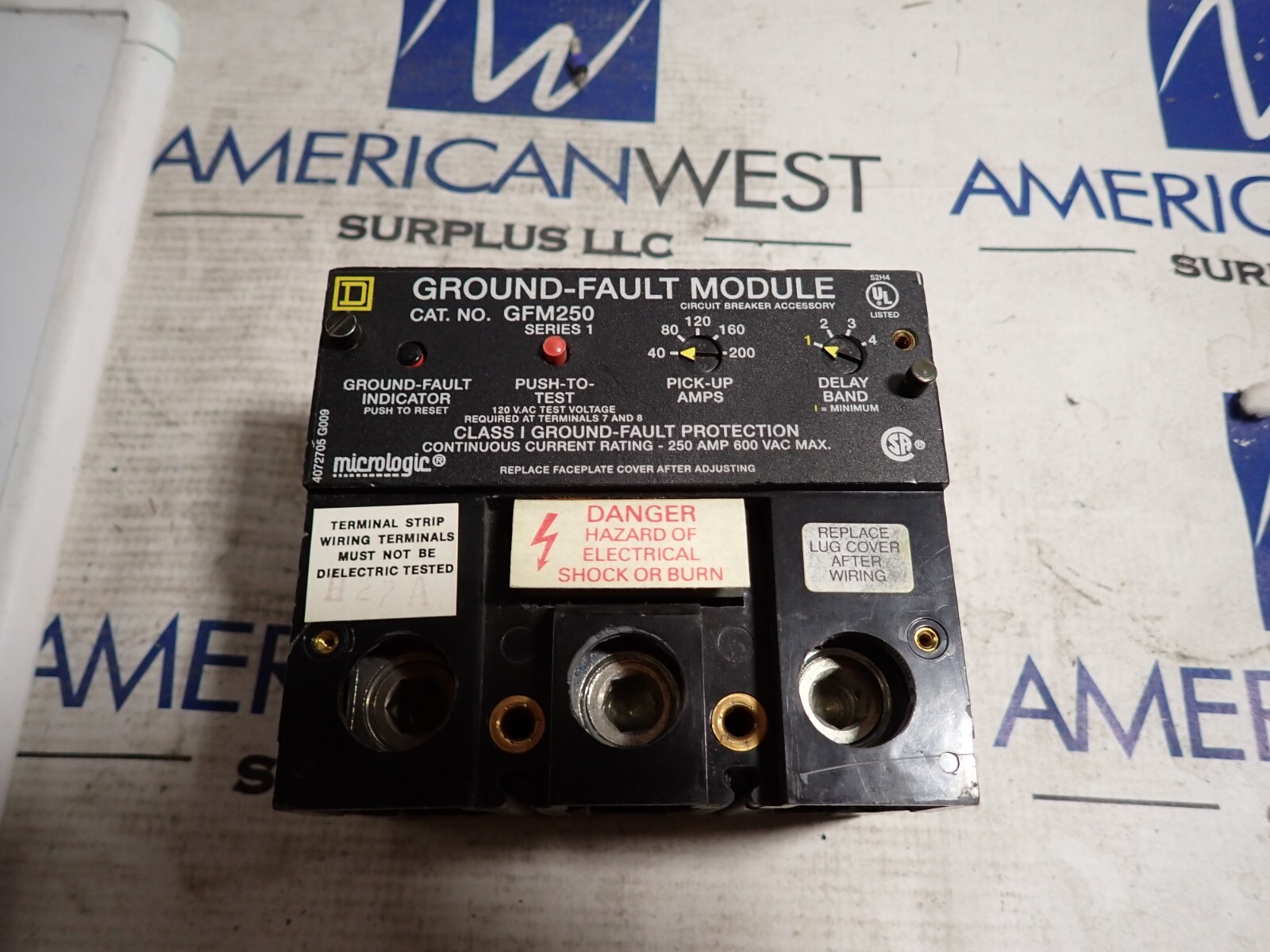 Square D Ground Fault Module GFM250 250 amp 600 volt 3 pole Older Style ...