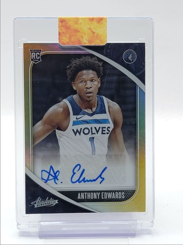 ANTHONY EDWARDS 2020-21 ABSOLUTE MEMORABILIA ROOKIE LEVEL 1 RC AUTO ...