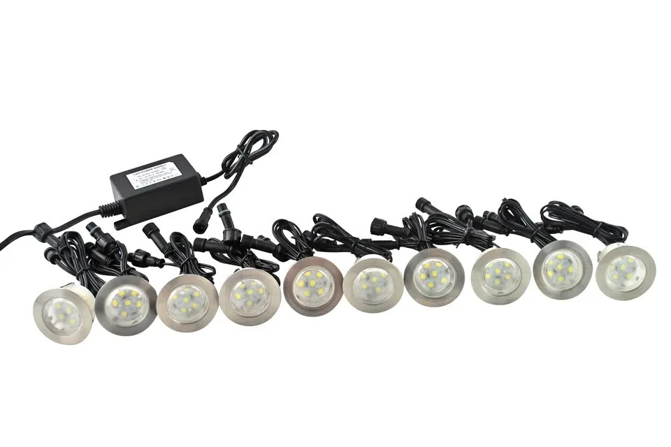 10 x 45mm LED Lights Deck/Decking/Plinth/Kickboard Garden decking light ...