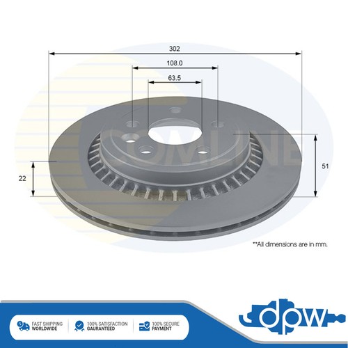 Fits Volvo XC60 2008-2017 Brake Disc Rear DPW #1 31471033 31277357 ...