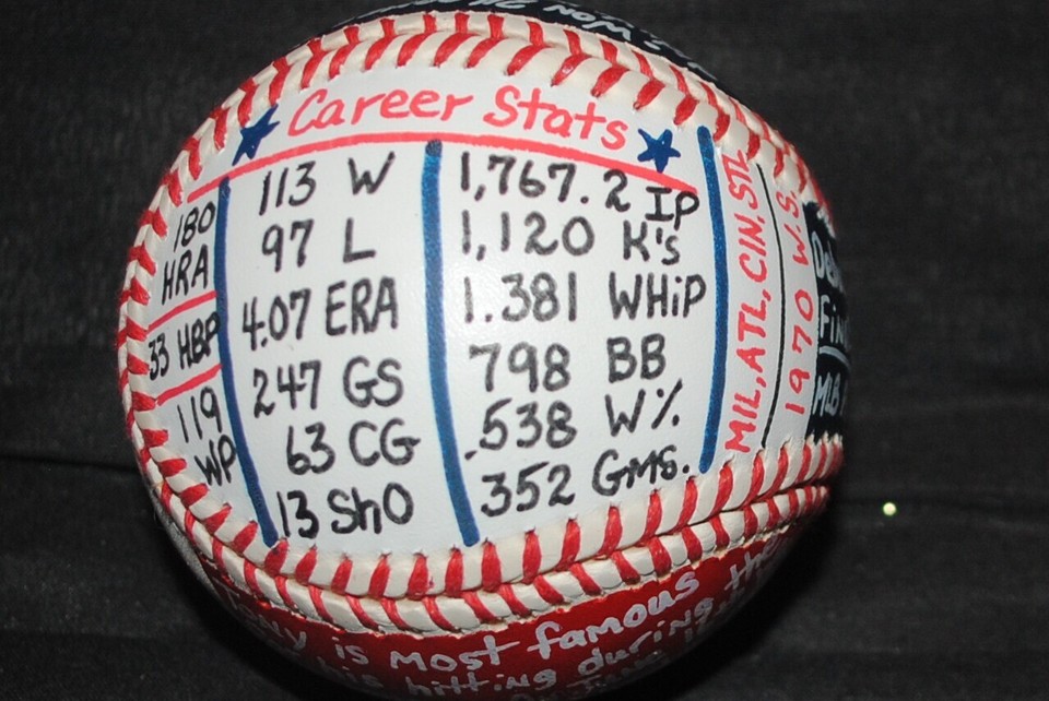 TONY CLONINGER SIGNED SUPERSTAT BASEBALL VCBC 1/1 HAND PAINTED REDS ...