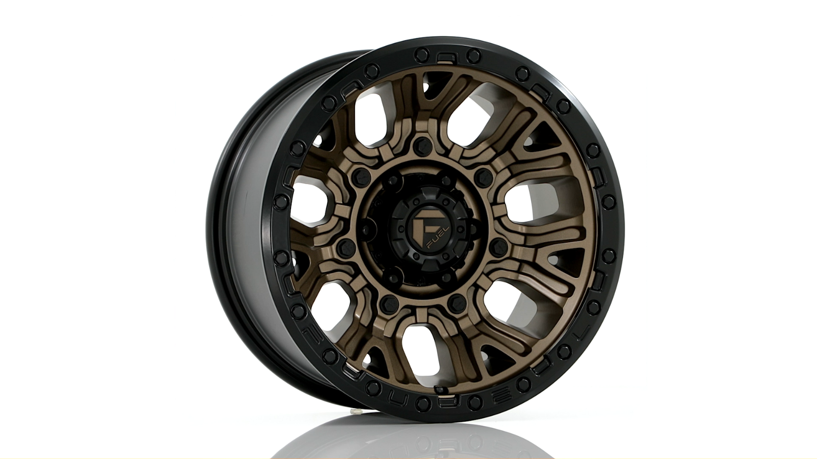 Set 4 Fuel D826 Traction 20x10 5x5 Matte Bronze Black Ring Wheels 20 ...