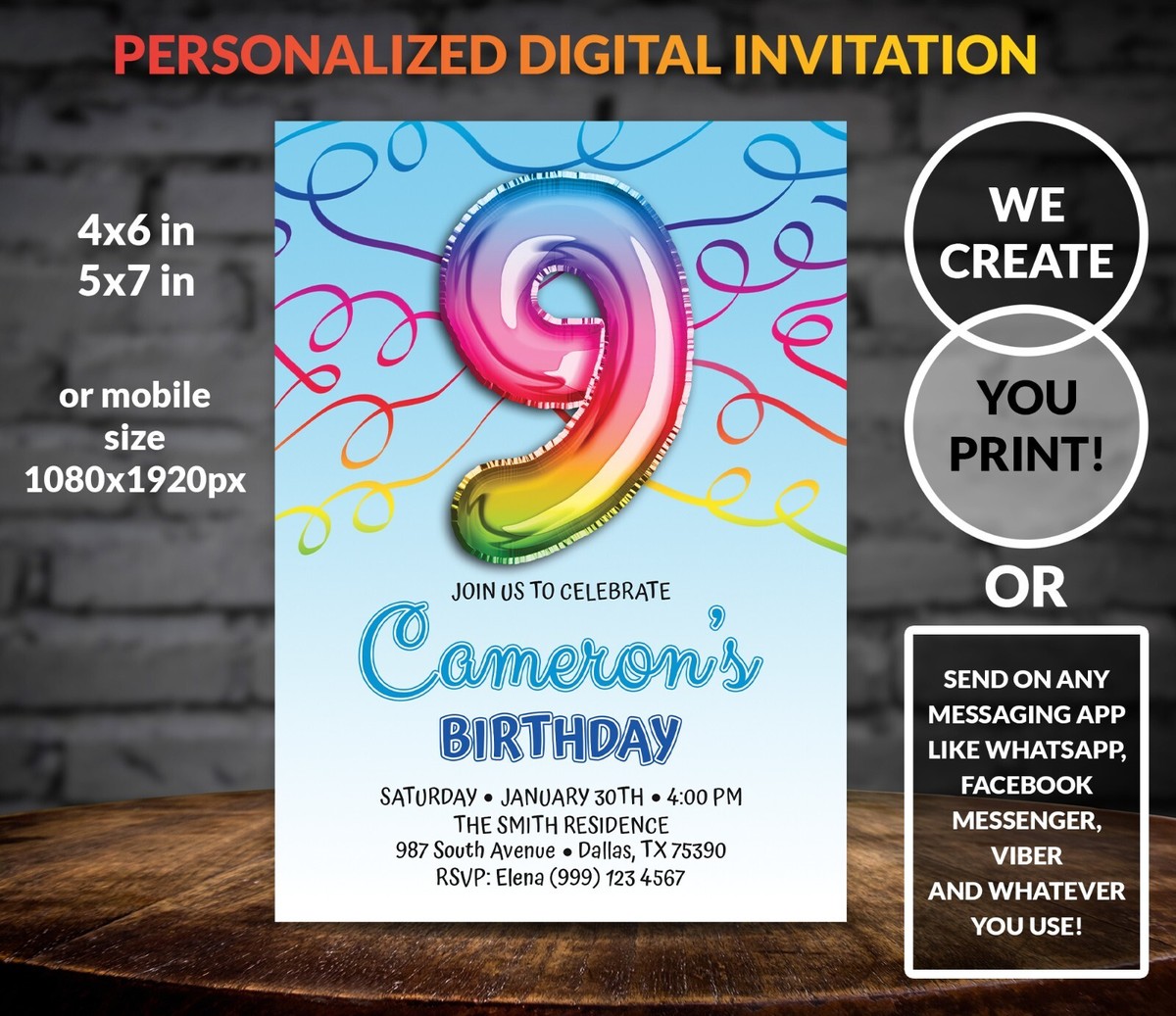 Birthday Party Invitations 9 Year Olds