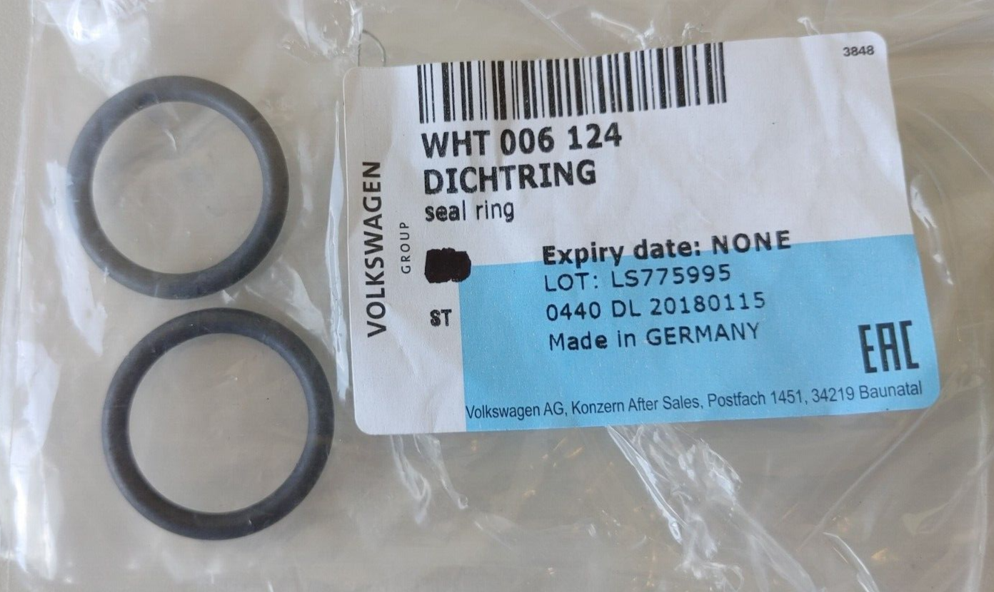 2 New OEM Audi 2015-23 Ring Water Pipe Inlet (Lower) (2 pcs.) WHT-006 ...