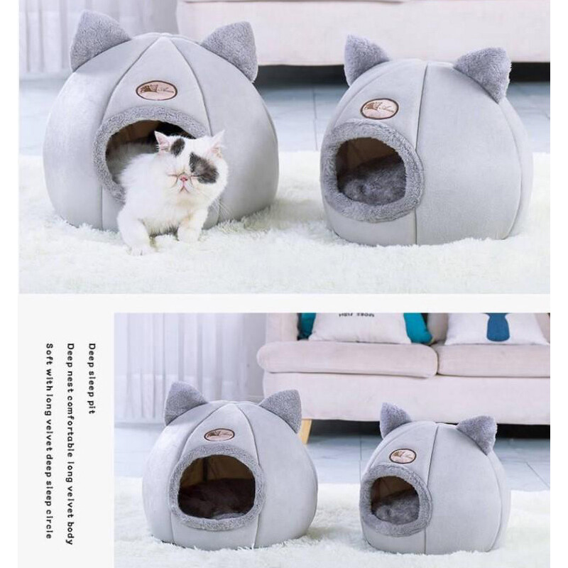 Deep sleep comfort in winter cat mat basket for cat‘s pets tent cozy ...