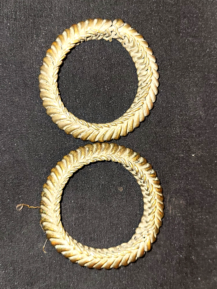 ANTIQUE INDIAN MAHARASHRIAN WHITE METAL HEAVY SHINDESHAHI TODE KHADAS ...