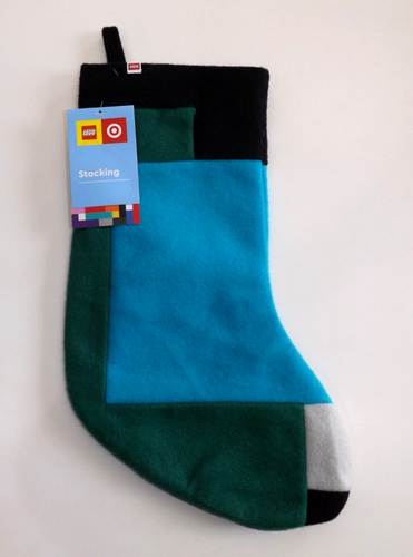 Lego Christmas Stocking Color Block Felt Green Teal 20" NEW Collection ...