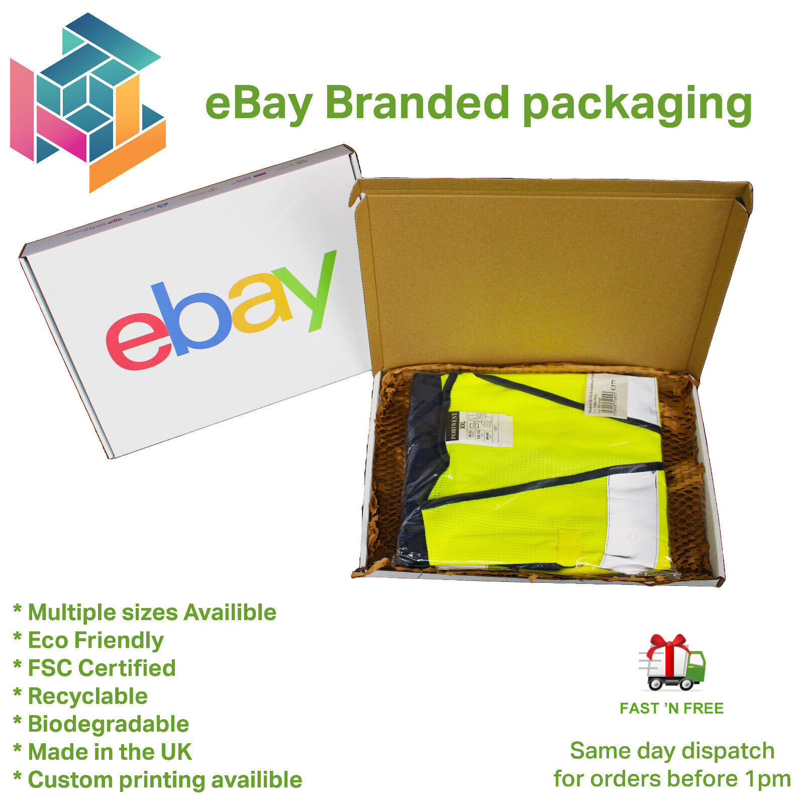 eBay Branded Packaging Small Cardboard Box Royal mail small parcel ...