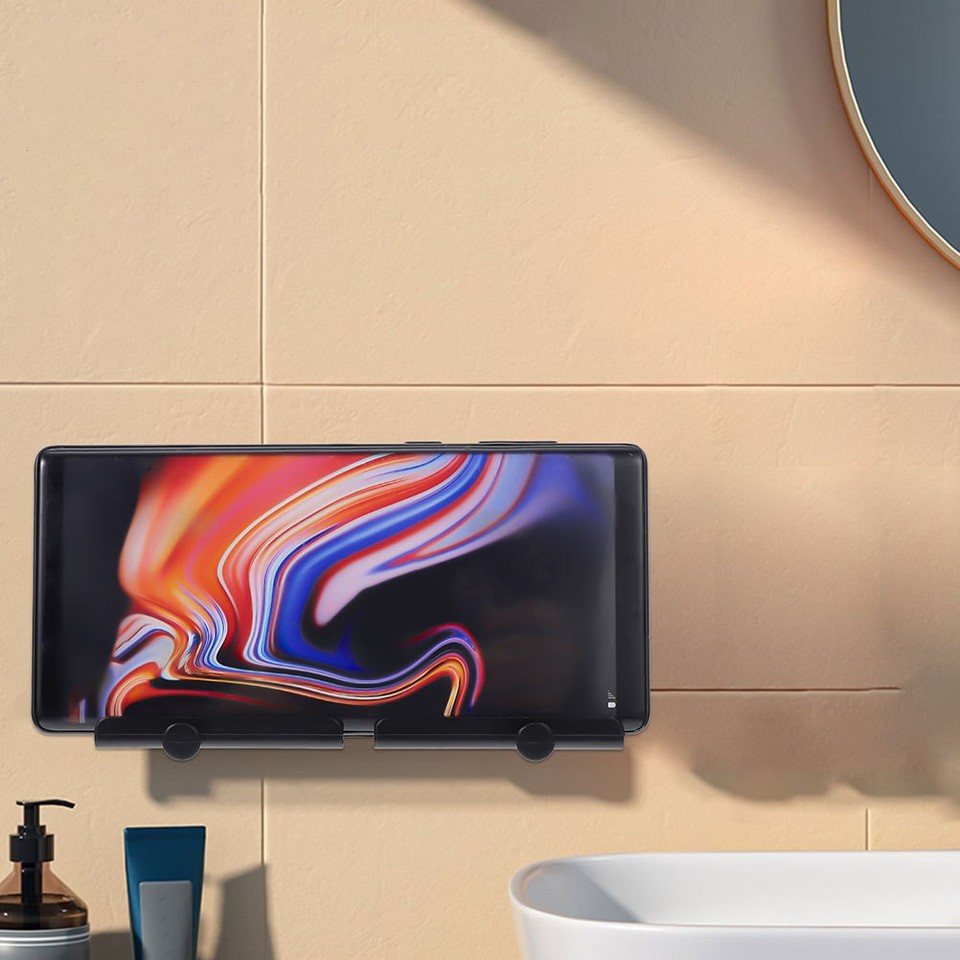 Cell Phone Charging Stand Wall Adhesive Mount Mobile Holder Storage ...