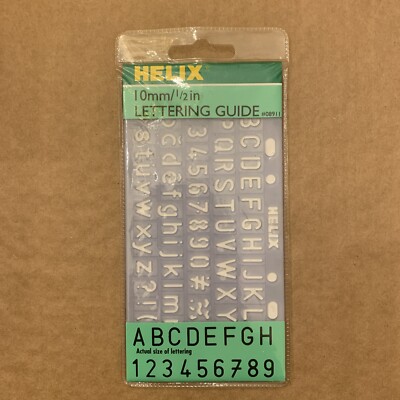 Helix Lettering Guide 1/2 in. /10mm Upper Lower Case Lettering ...