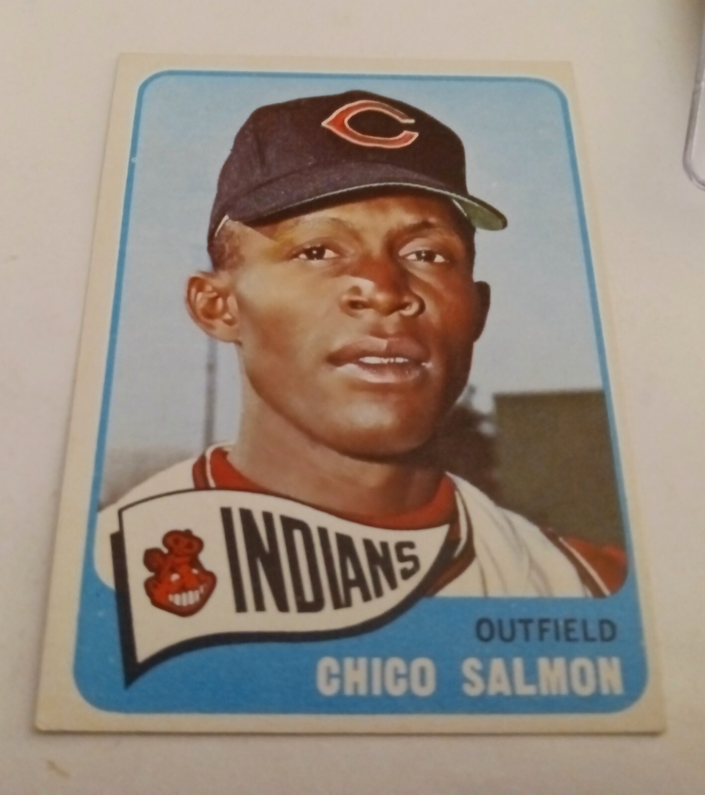 1965 Chico Salmon Topps MLB Baseball Card #105 Cleveland Indians EX-MT+ ...