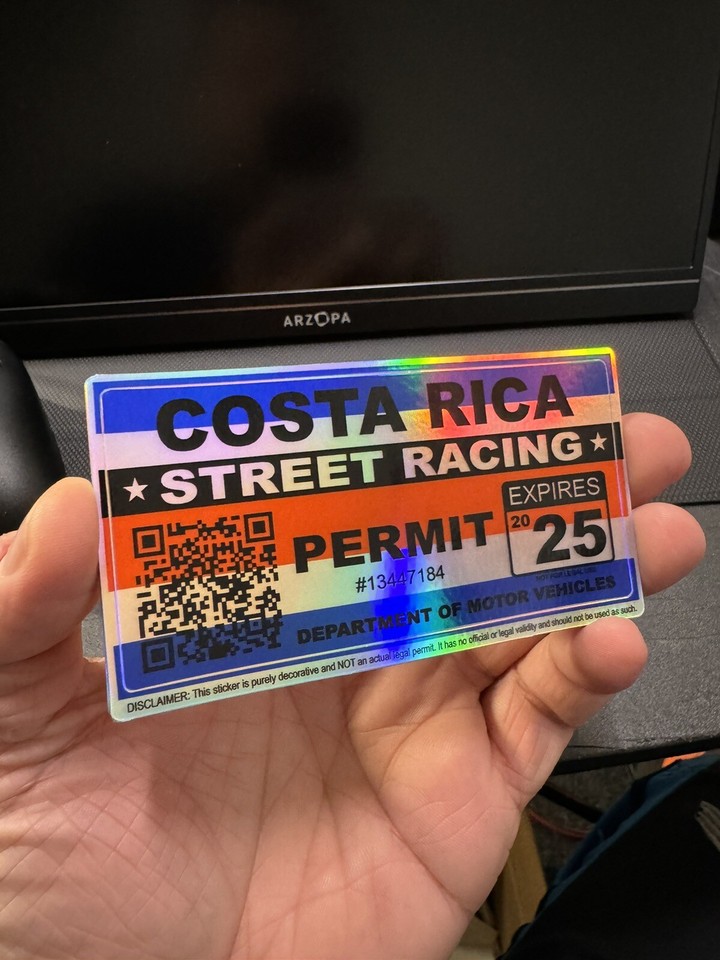 Street Racing Permit Car Decal | eBay