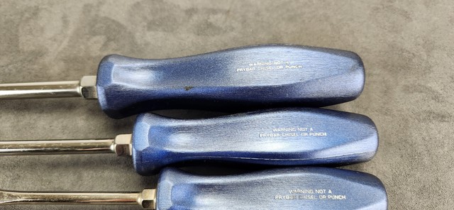 Snap-on Tools USA 7pc Power Blue Hard Handle Combo Screwdriver Set ...