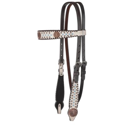 Circle Y Dakota Pinwheel Western browband headstall | eBay