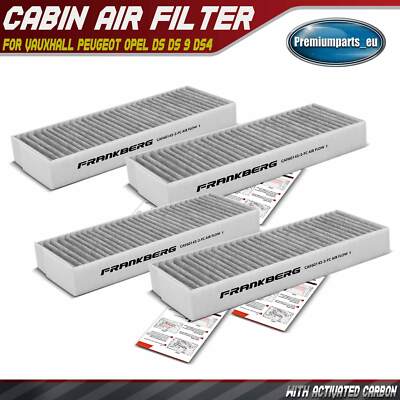 4x Pollen / Cabin Filter Activated Carbon for Vauxhall Peugeot Opel DS ...