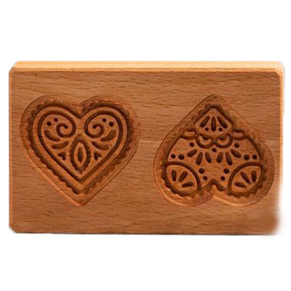 Mould Cookie Cutter Molds Shortbread Mold Carved Wooden Gingerbread ...