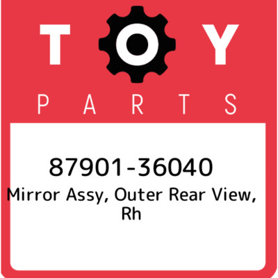 87901-36040 Toyota Mirror assy, outer rear view 8790136040, New Genuine ...