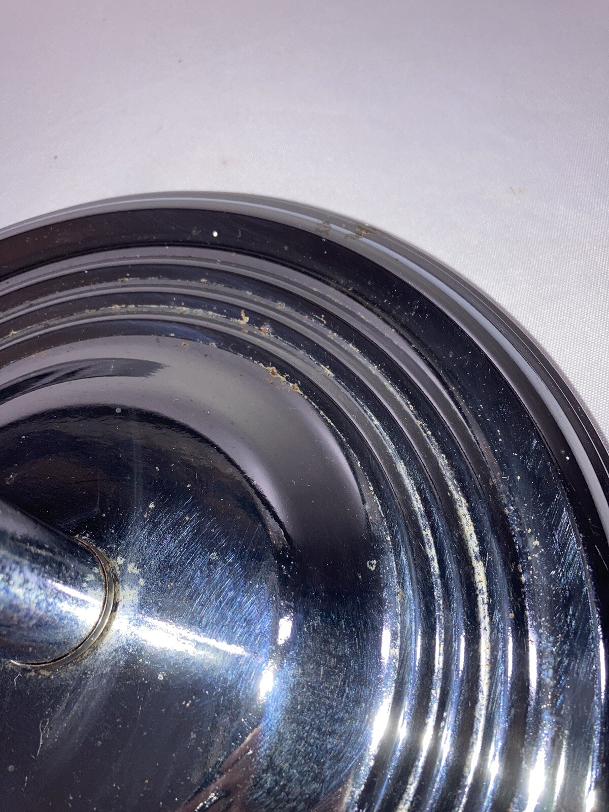 Vintage Ashtray Standing Wood Chrome Plate Cast Plate Insert Glass ...