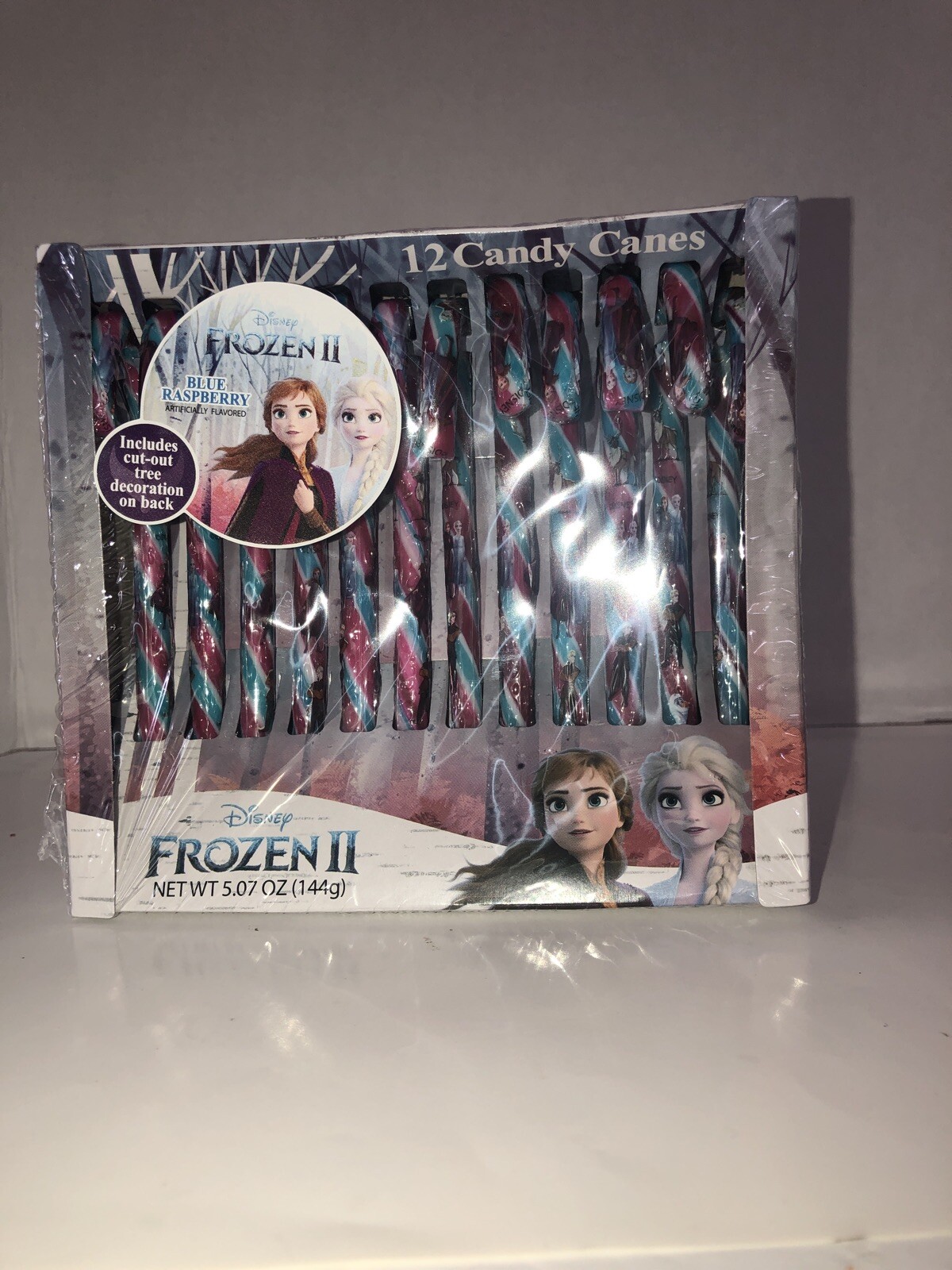 NEW Disney Frozen II Blue Raspberry Candy Canes w/Cutout Ornament SHIPS ...