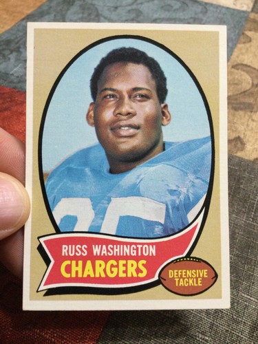 1970 Topps FB High #206 Russ Washington a Chargers NM/MT scratch off ...