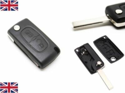 2 Button Replacement Flip Car Key Fob Case Shell For PEUGEOT 207 307 ...