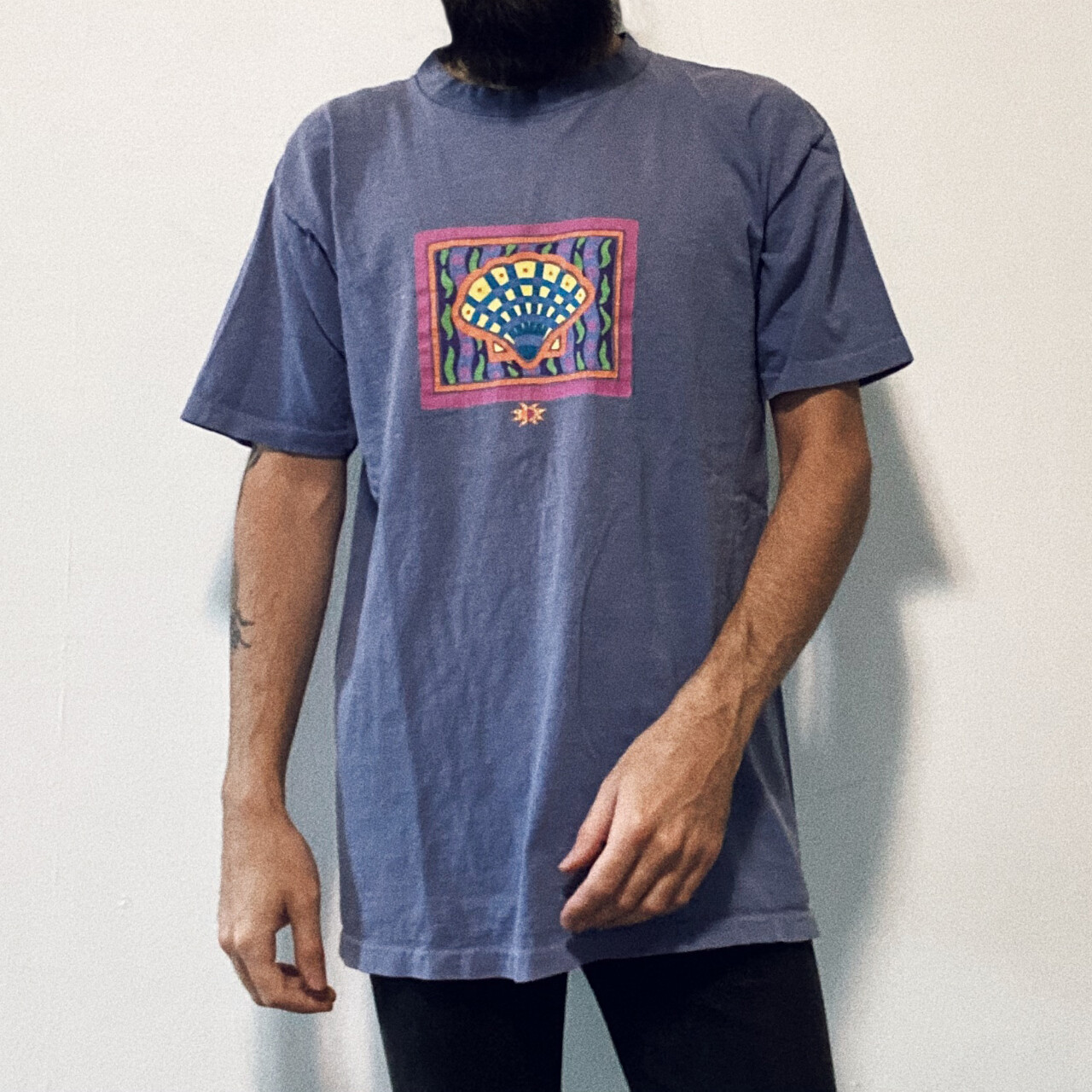 Hella Cute Vintage 90s Single Stitch Grandma Seashell… - Gem