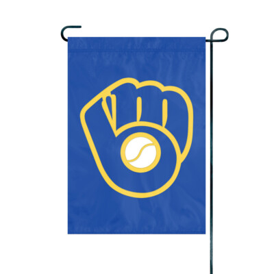 Milwaukee Brewers 12" x 18" Premium Embroidered Garden Flag Banner FREE ...