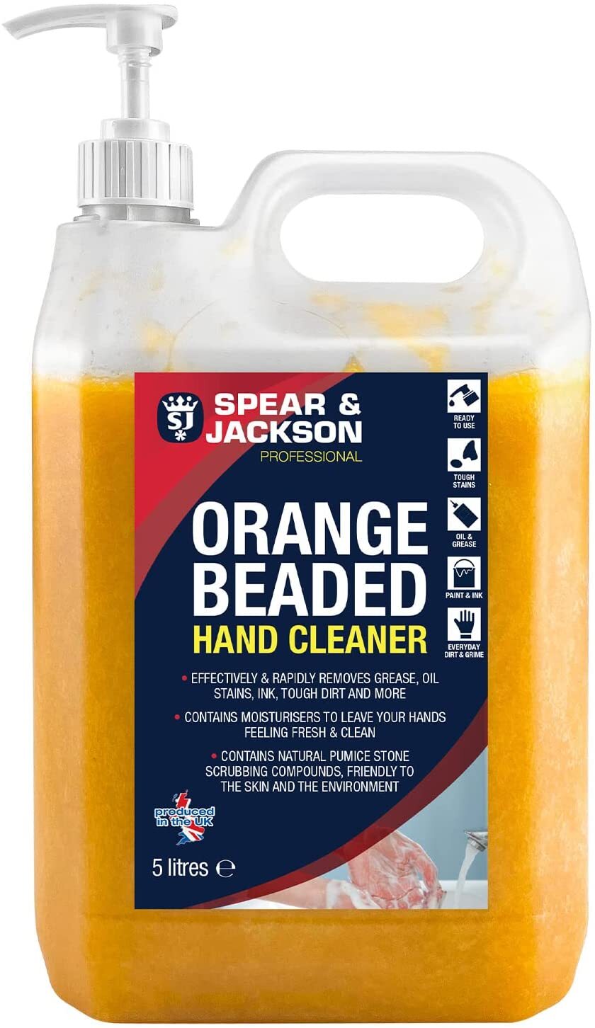 Orange Beaded Hand Cleaner Gel 5L Moisturiser Cleans Oil Spear ...