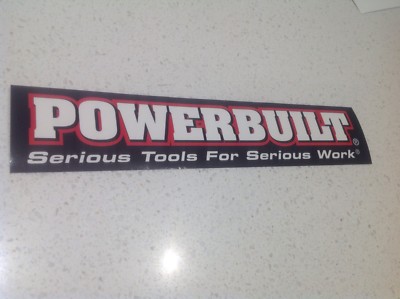 POWERBUILT TOOLS RACING STICKER, HAND , POWER,AIR,AUTOMOTIVE,GARAGE ...