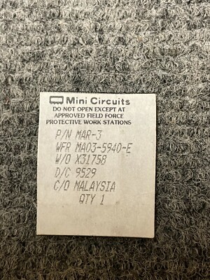 Mini-Circuits MAR-3 RF Amplifier Mini Circuits Component | eBay