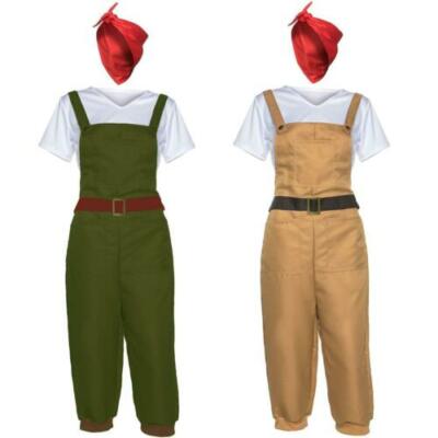 WW2 1940s Land Girl Womens Army World War 2 Fancy Dress Costume Dig for ...