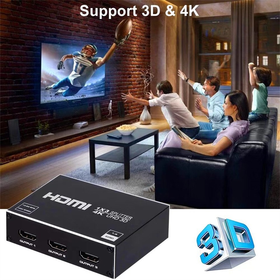 HDMI-Compatible Splitter 4K HDMI Splitter 1 In 3 Out 1x3 For HDTV ...