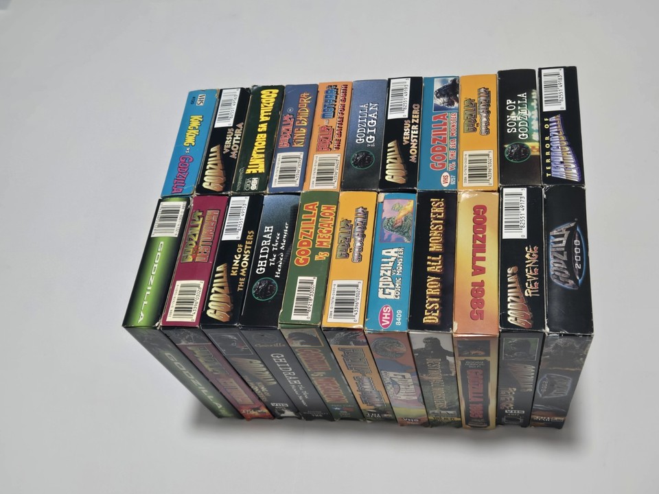 GODZILLA VHS English Dubbed Movies Collection Mixed Toho Japan Lot of ...