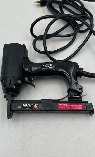 Duo-Fast Black Staple Gun Heavy Duty Electric Carpet Tacker With Hard ...