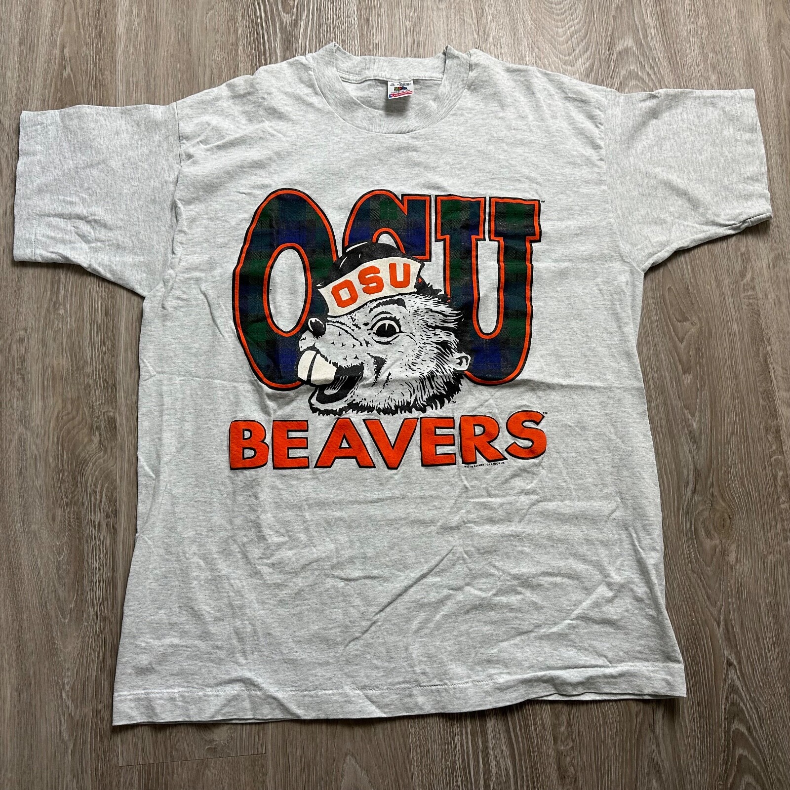 Oregon State Beavers Benny Mascot Grey Orange Vintage… - Gem