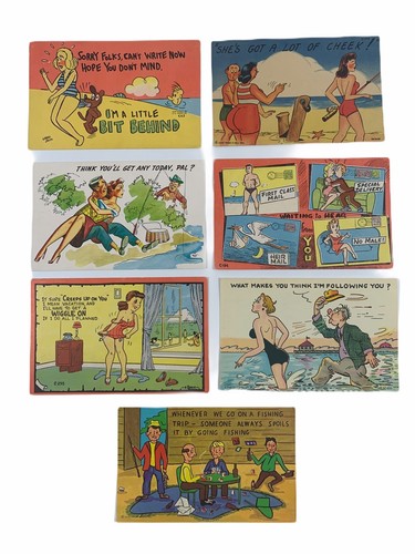 7 Vintage Comic Postcards 1940's NEW (Never Used) Unposted | eBay
