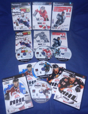 PS2; EA Sports NHL 2003, NHL 2004, & NHL 09, 2K Sports NHL 2K10, ESPN ...