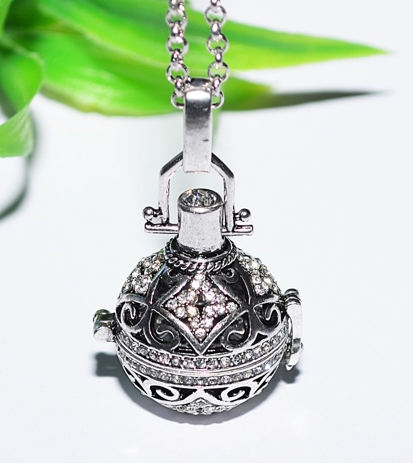 LUXUS II Käfig f. Klangkugel Anhänger Kette Engelskette Engel ...