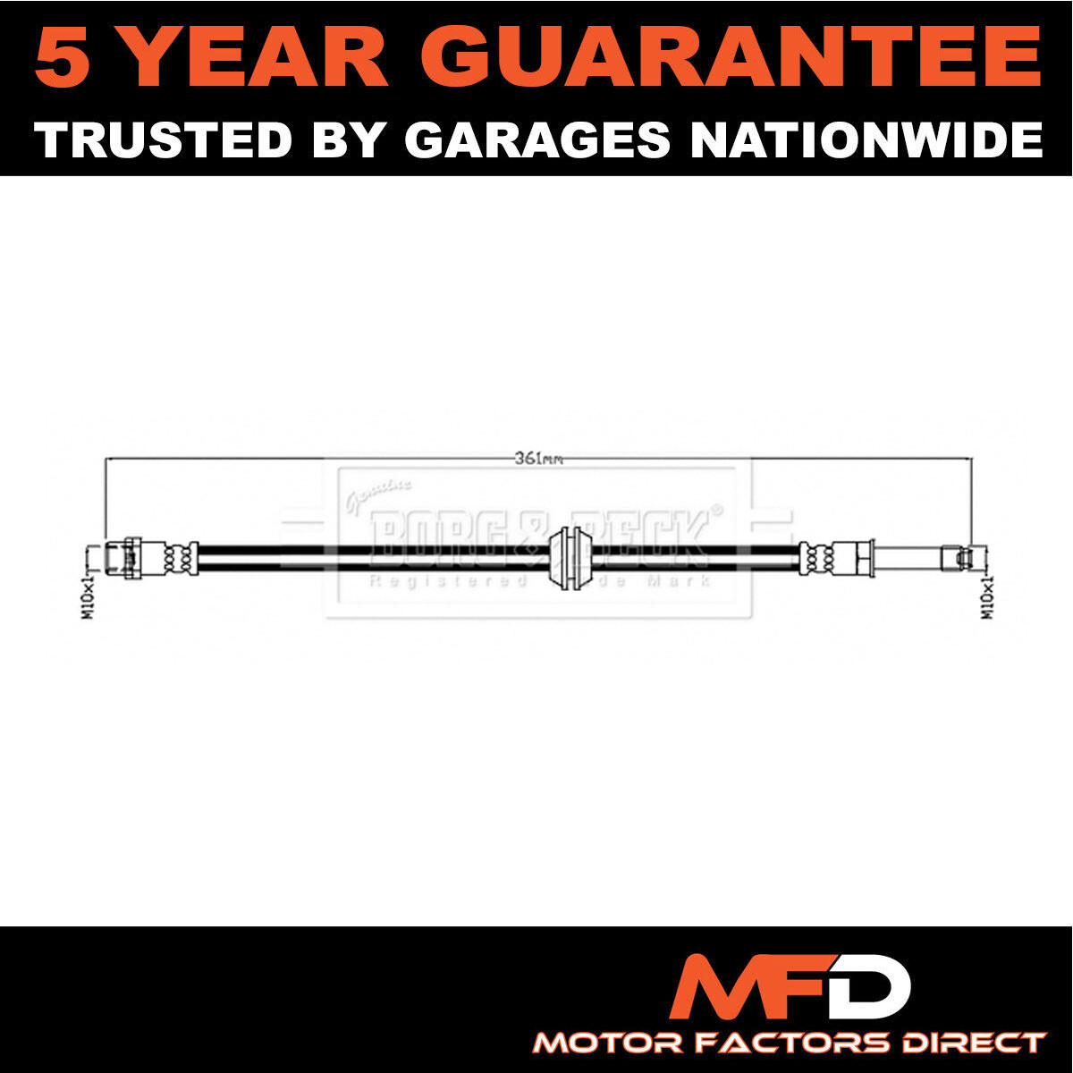 Fits BMW 5 Series 2016- 8 Series 2018- MFD Rear Brake Hose 34206884953 ...