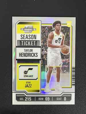 Taylor Hendricks 2023-24 Panini Contenders Optic Season Ticket Silver ...