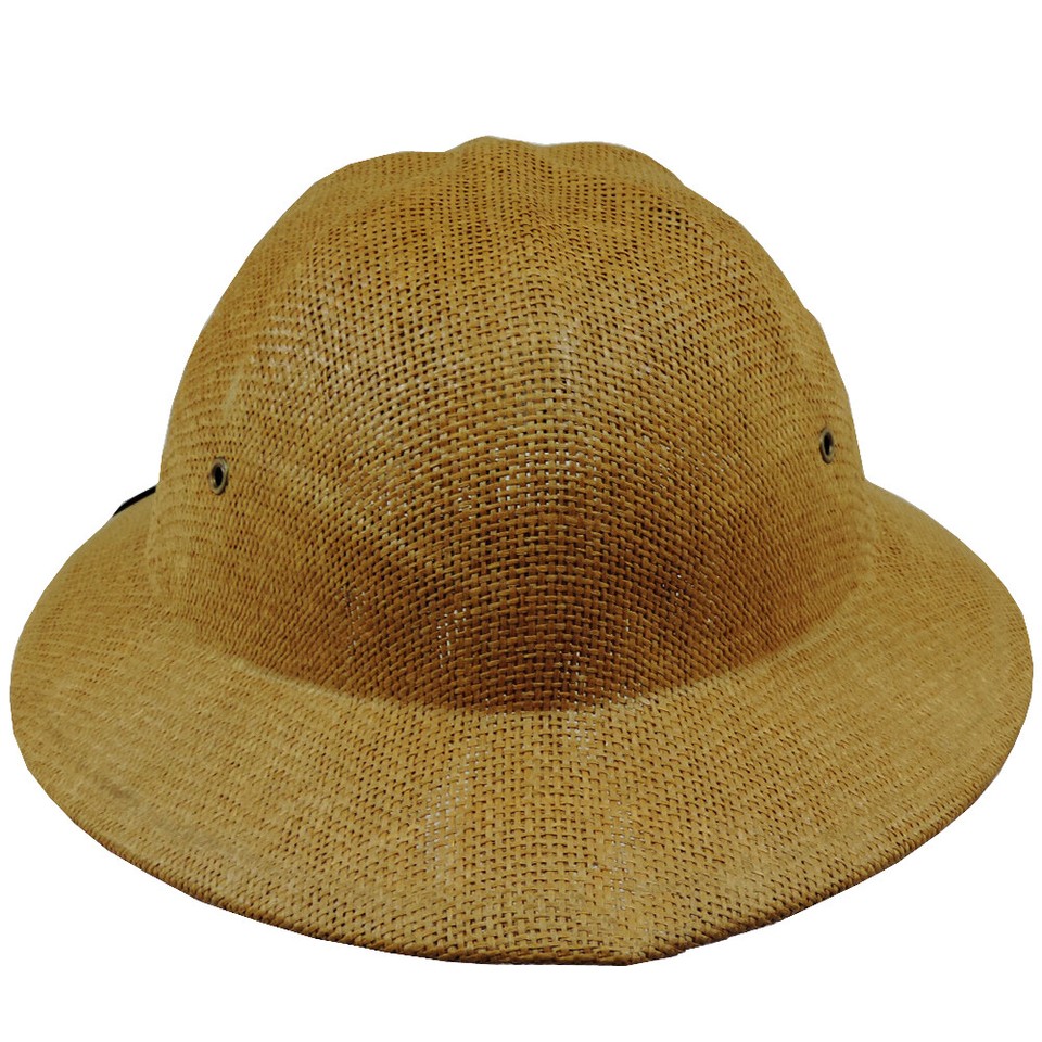 African Safari Jungle Sun Hat Toyo Pith Helmet With Sweatband Dark Tan ...
