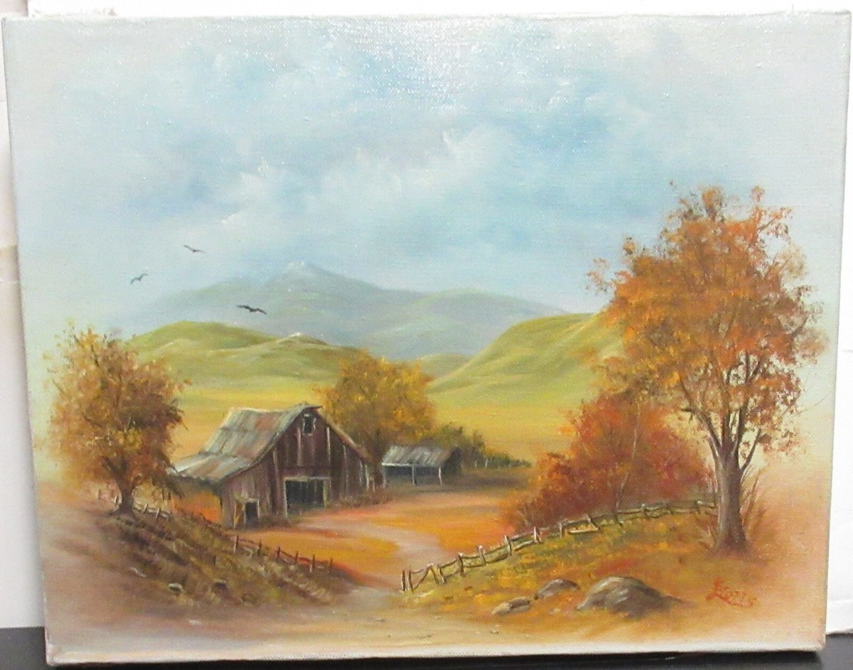 Barn Landscape Paintings