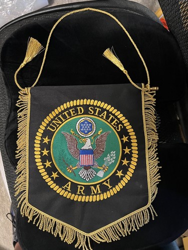 Vintage United States Army U.S. banner pennant hanging fringe ...