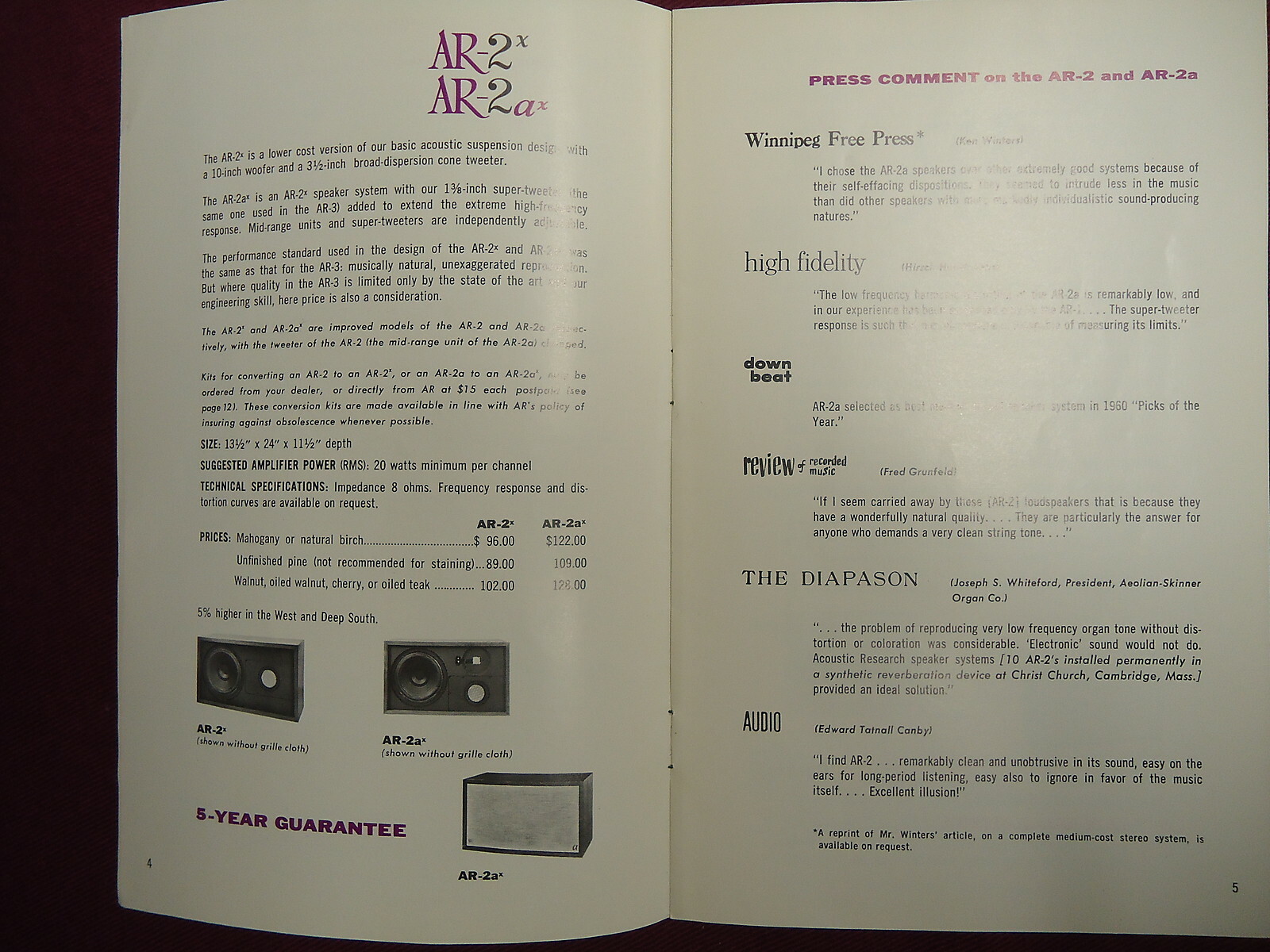 ACOUSTIC RESEARCH AR-2a CROSSOVER CAPACITORS KIT - NEW | eBay