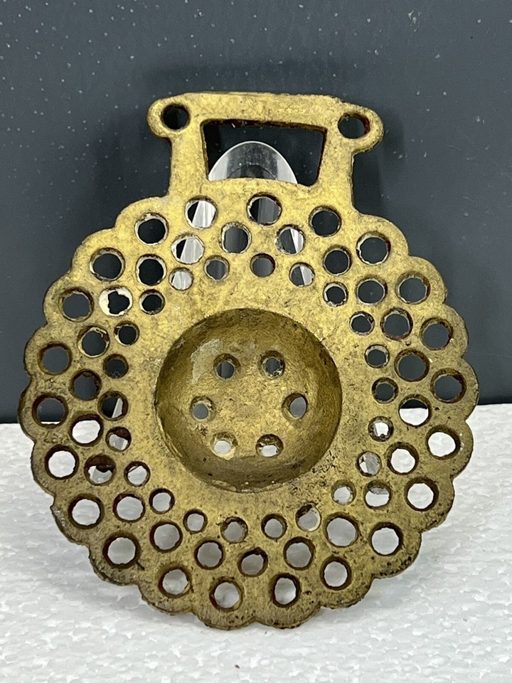 (948) Horse Brass Geometric Piercing Parade Medallion Bridle Harness ...