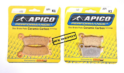 APICO FRONT & REAR BRAKE PAD SET YAMAHA YZ450F 2020 - 2025 :403-187 | eBay