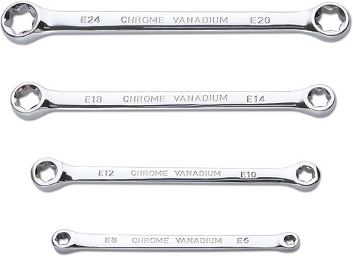4Pcs E-Torx Wrench Set Double Box End Wrench Set Star Wrench Set, CR-V ...