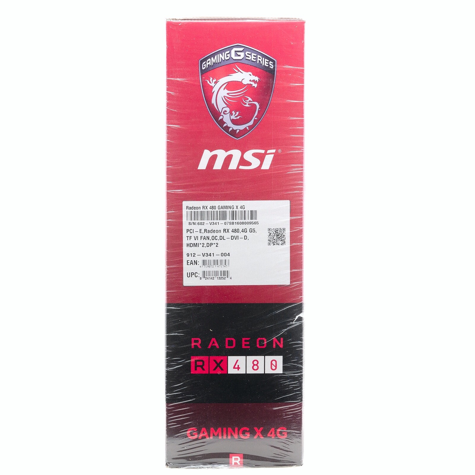 MSI AMD Radeon RX 480 (RX 480 GAMING 4G) 4GB GDDR5 PCI Express 3.0 x16 ...