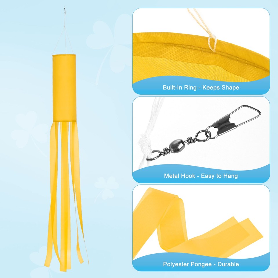 2Pcs 150cm Windsock Flag Colorful Wind Socks Hanging Decor for Garden ...