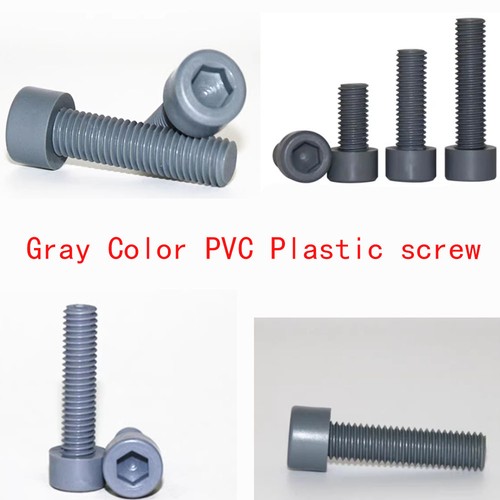 M5 M6 Gray Color PVC Plastic Allen Screws hex socket Cup Head ...
